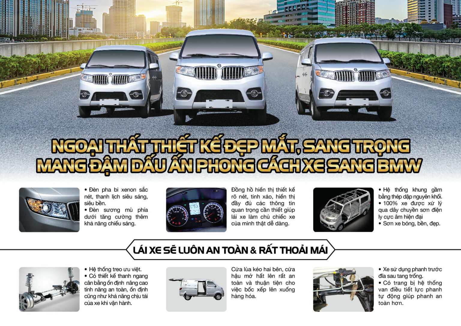 Xe Tải Van DONGBEN 930kg X30 V2 2 Chỗ | Giá gốc