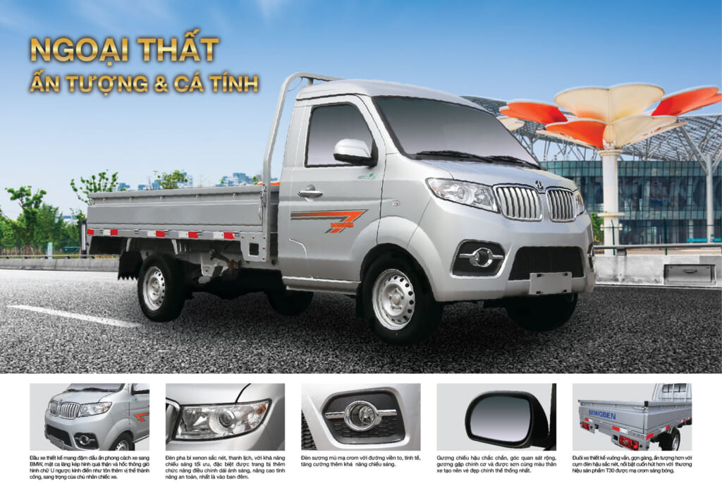 So kè giữa Dongben 810kg với xe tải Thaco 800 thùng mui bạt